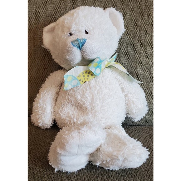 GANZ | Toys | Baby Ganz White Stuffed Plush Teddy Bear Toy Embroidered ...